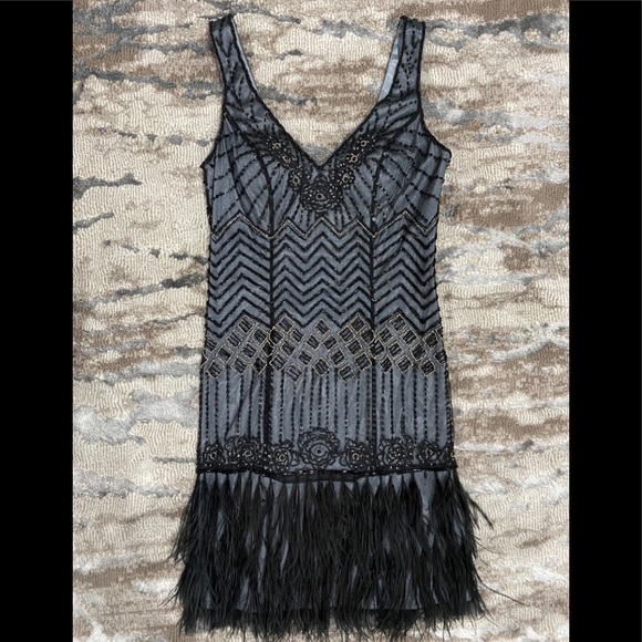 Sue Wong | Dresses | Sue Wong Black Mini Dress | Poshmark
